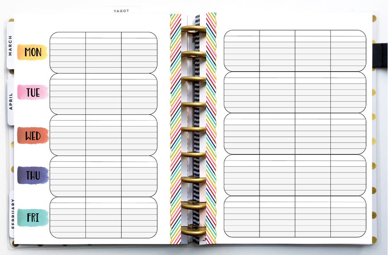 Happy Planner Printable - Classic - Teacher - Lesson Plan - One Week ...