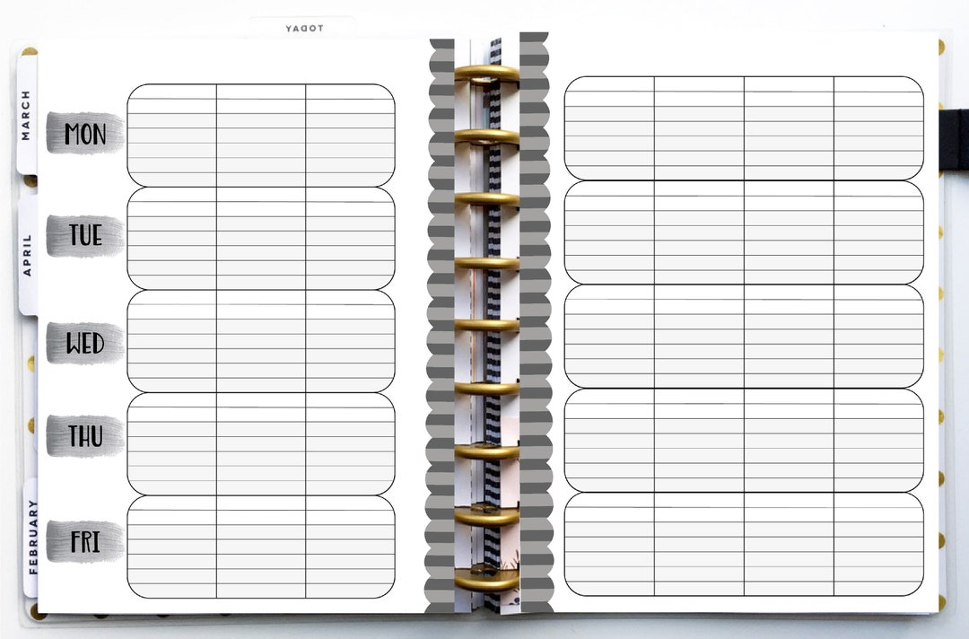 Happy Planner Printable Classic Teacher Lesson Plan One Week Undated ...