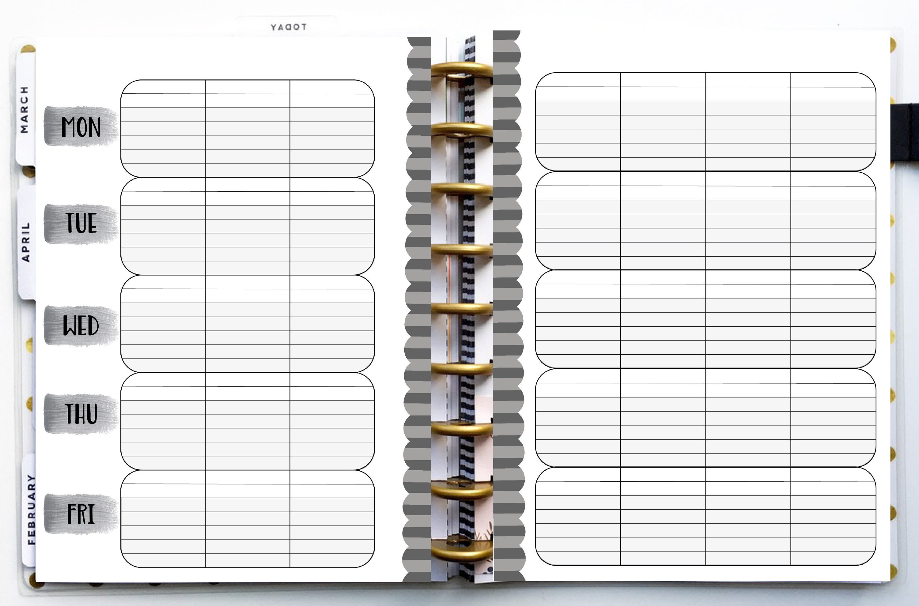 Happy Planner Printable Classic Teacher Lesson Plan One Week Undated ...
