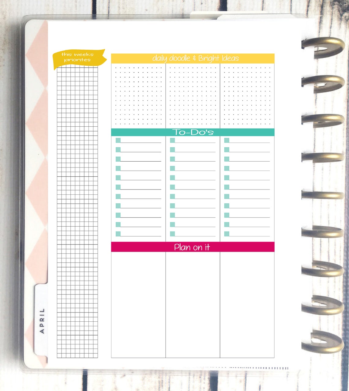 Happy Planner Printable Miss Maker Weekly Layout Classic Size Undated ...