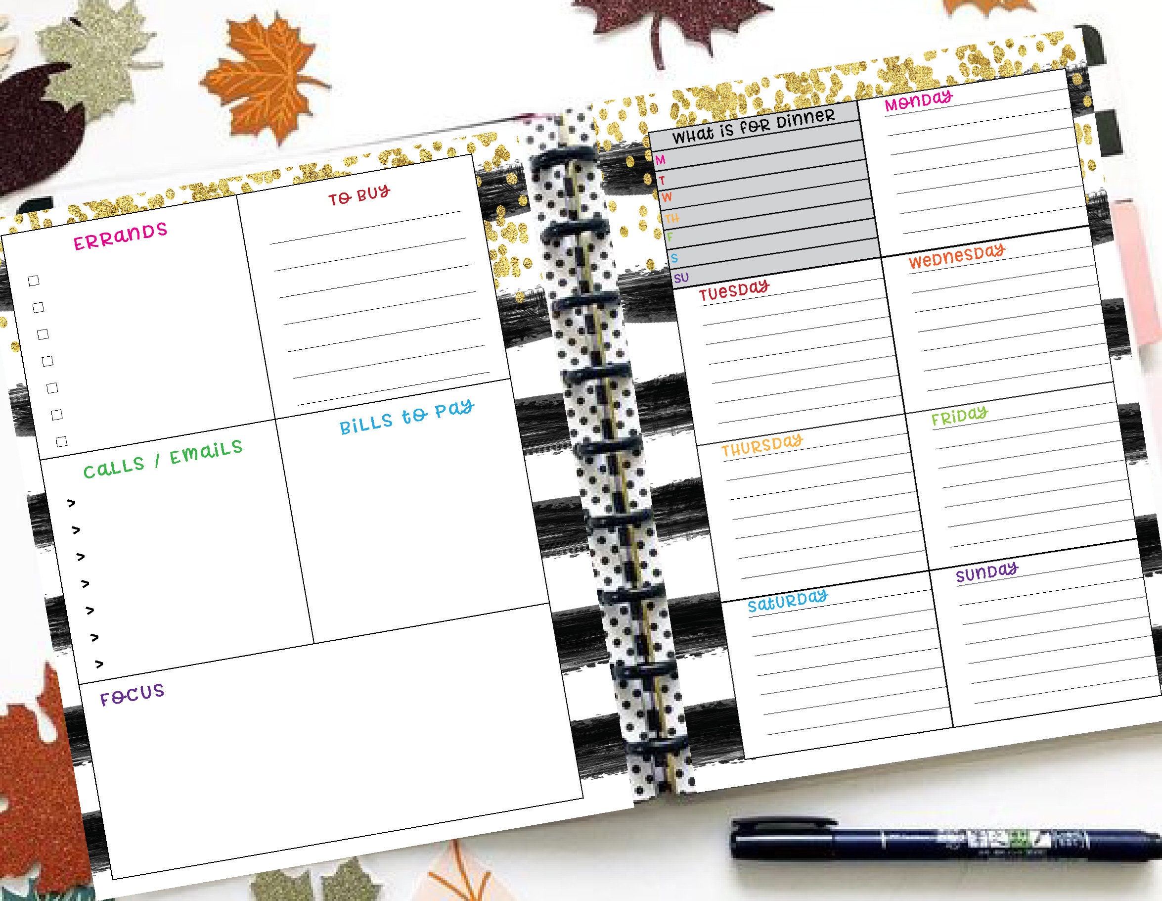 Happy Planner Printable - Super Mom Weekly Layout - Classic Size ...