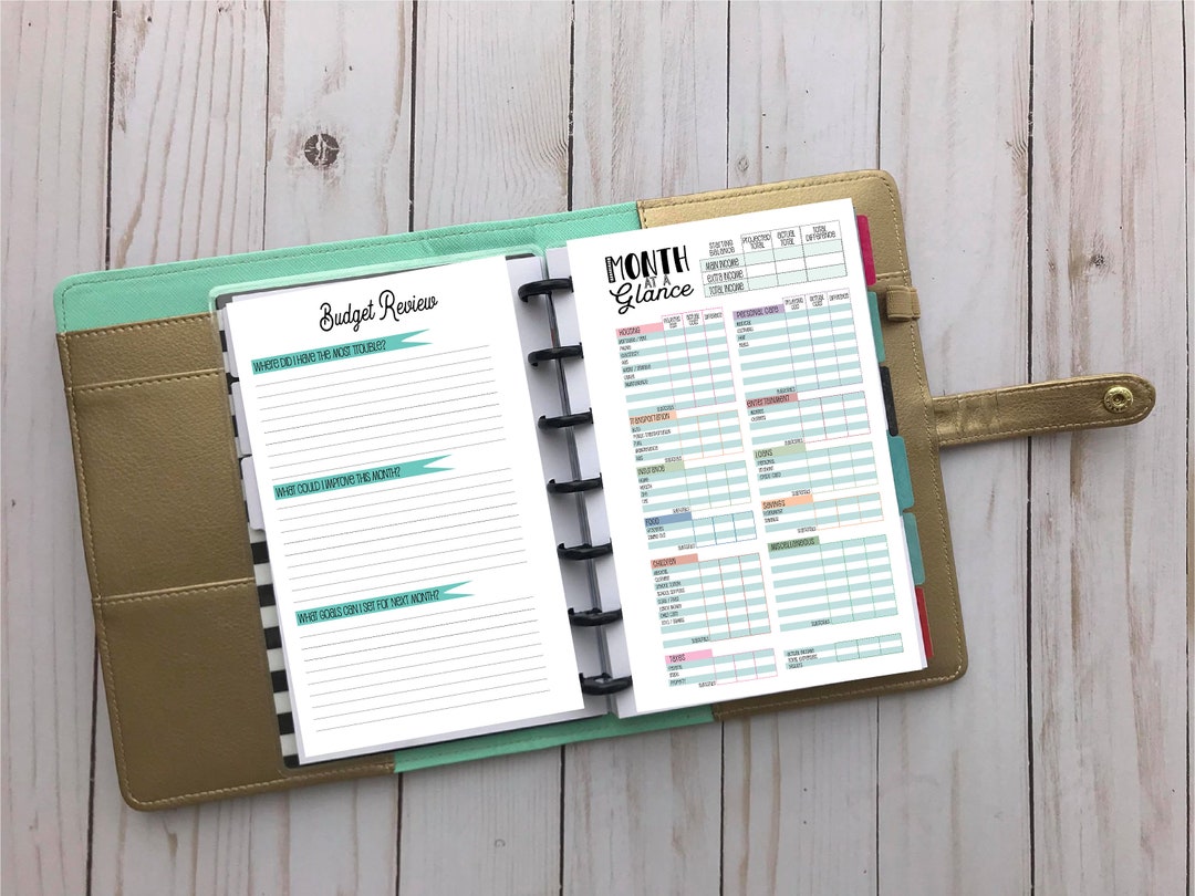 Happy Planner - Mini Size - Budget Review - Etsy