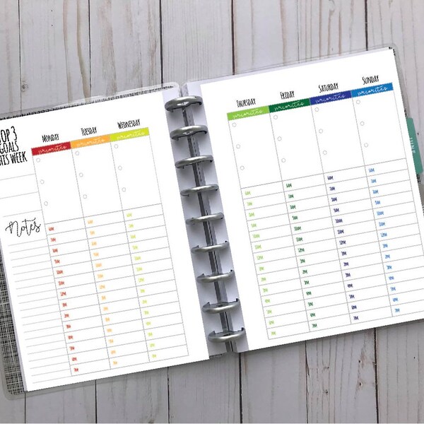Happy Planner Hourly Layout - Etsy