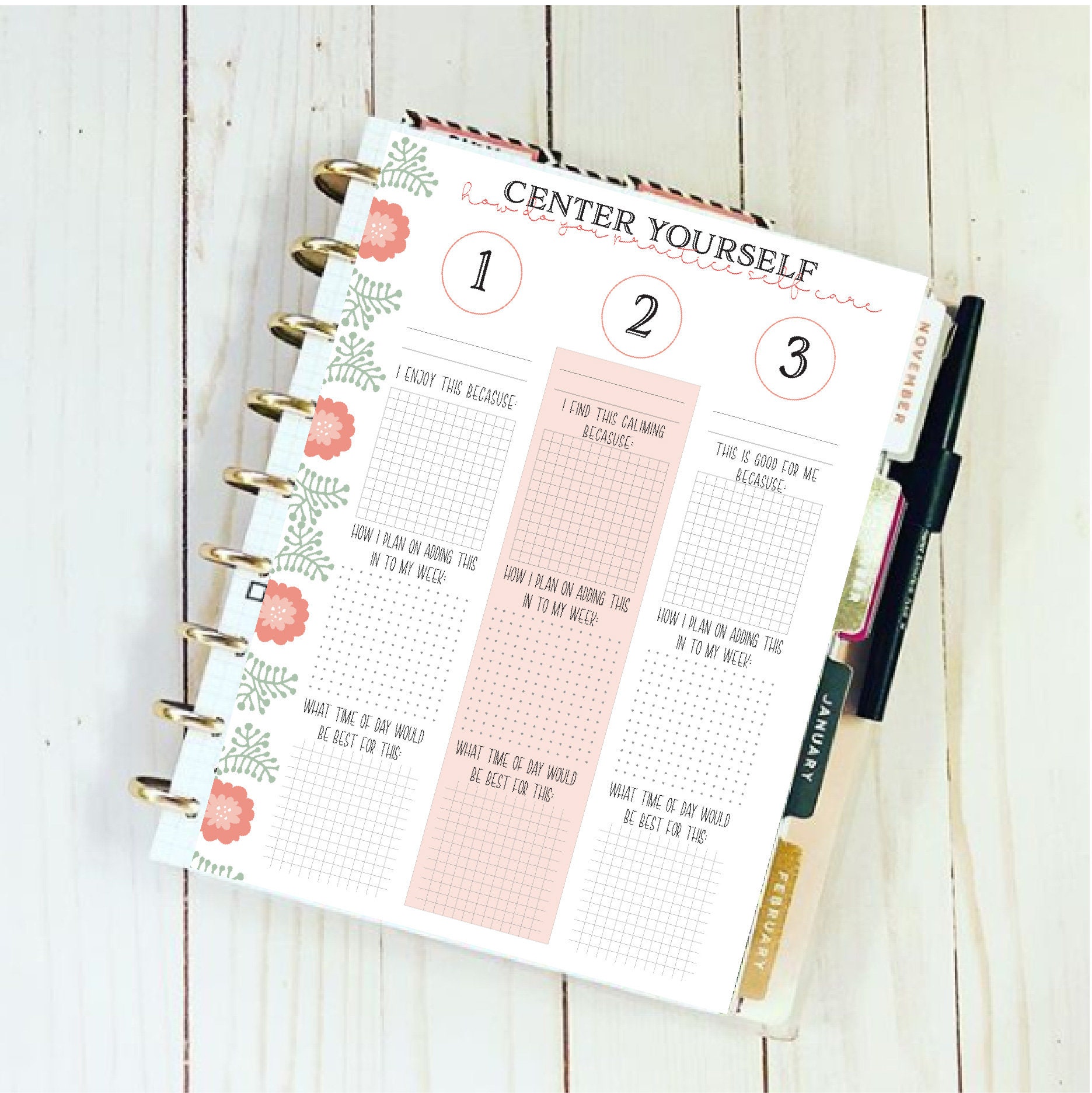 Happy Planner Printable Wellness Expansion Self Care - Etsy