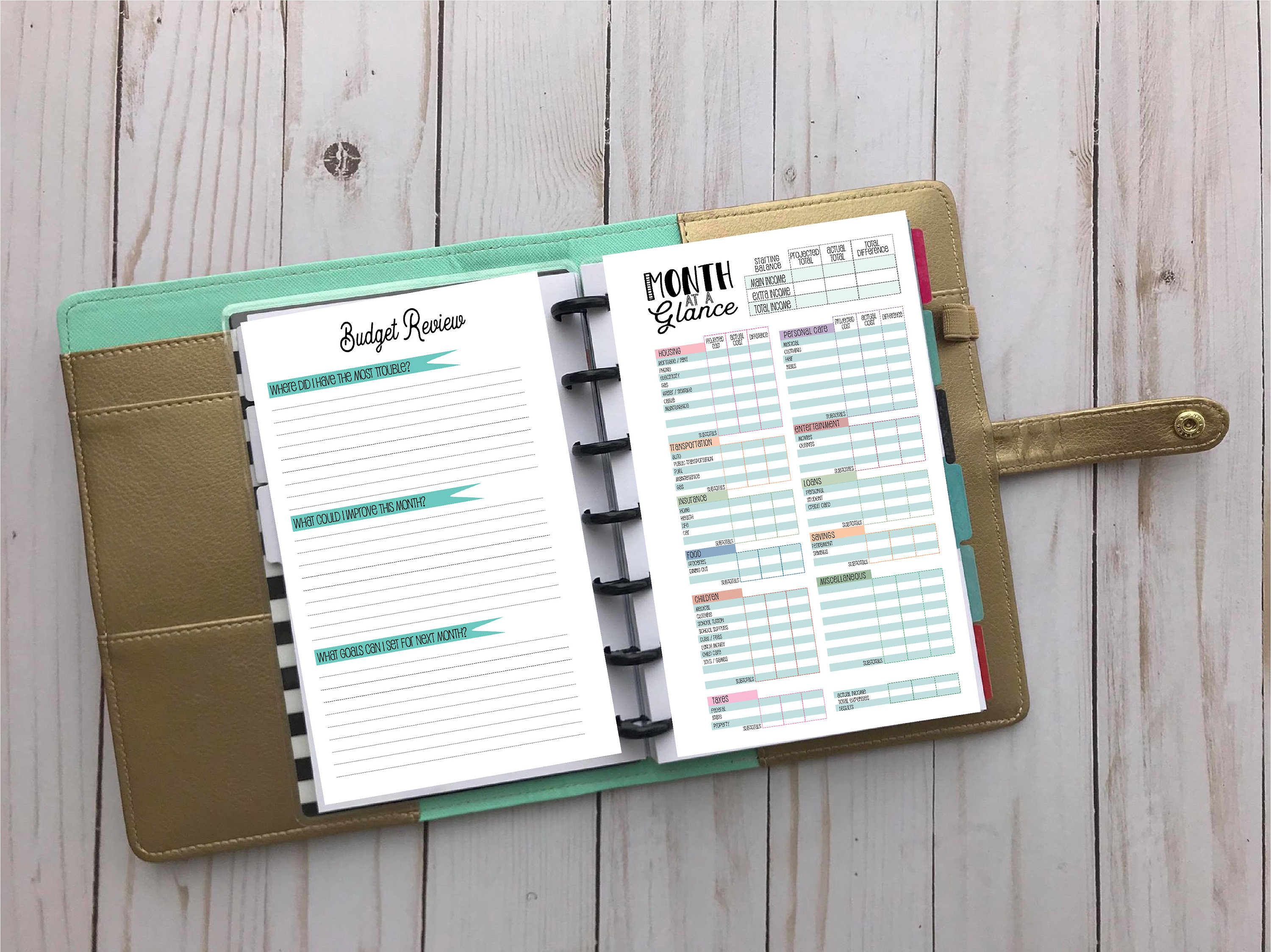 Happy Planner - MINI Size - Budget Printable - Full Extension Pack - Etsy