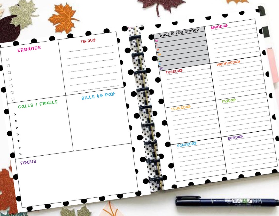 Happy Planner Printable - Super Mom Weekly Layout - Classic Size ...