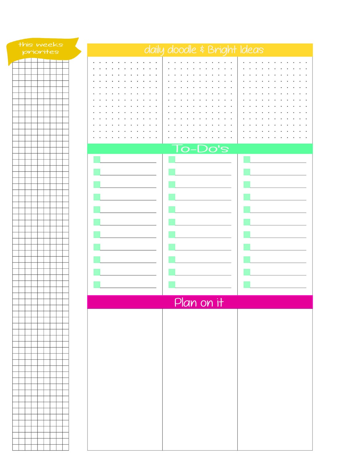 Happy Planner Printable Miss Maker Weekly Layout Classic - Etsy