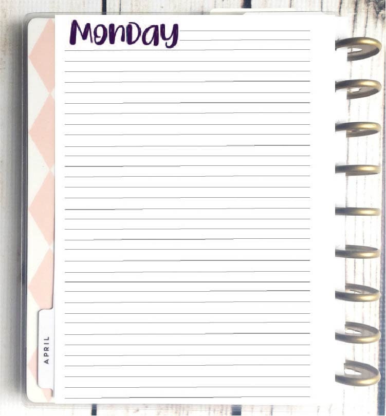 Happy Planner Printable Spring Themed V2 Monthly Weekly Daily Work ...