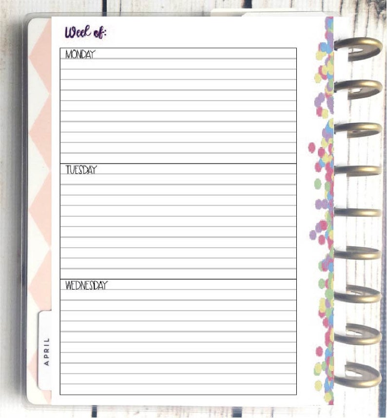 Happy Planner Printable Spring Themed V2 Monthly Weekly Daily Work ...