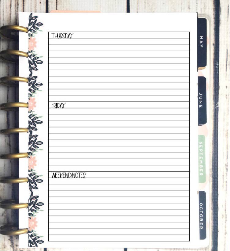 Happy Planner Printable - Spring Themed (V1) - Monthly - Weekly - Daily ...