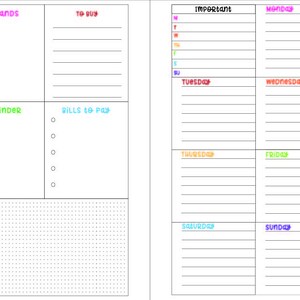 TUL Planner Printable Super Mom Weekly Layout new Version Undated Plain ...