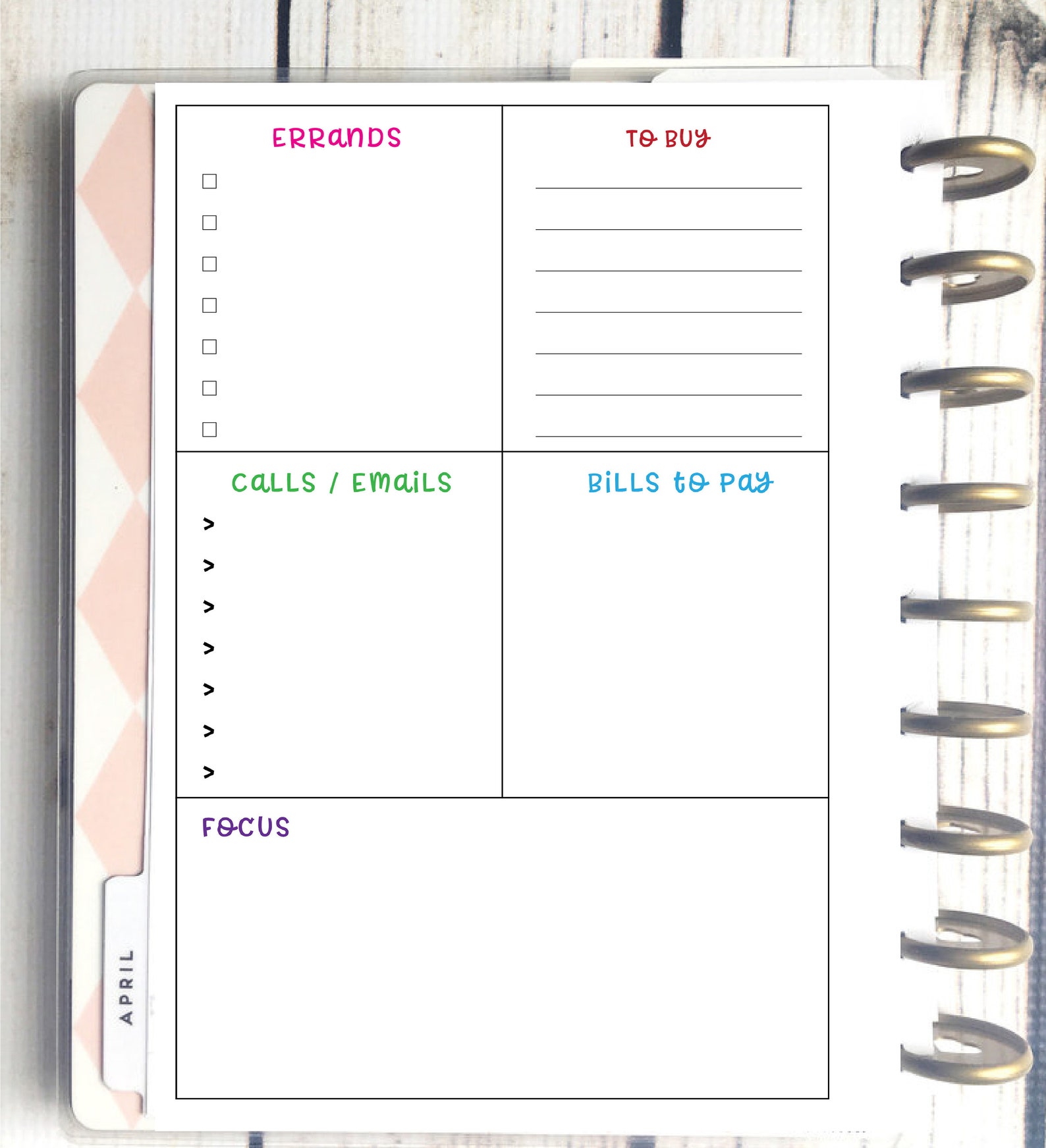 Happy Planner Printable Super Mom Weekly Layout Classic - Etsy