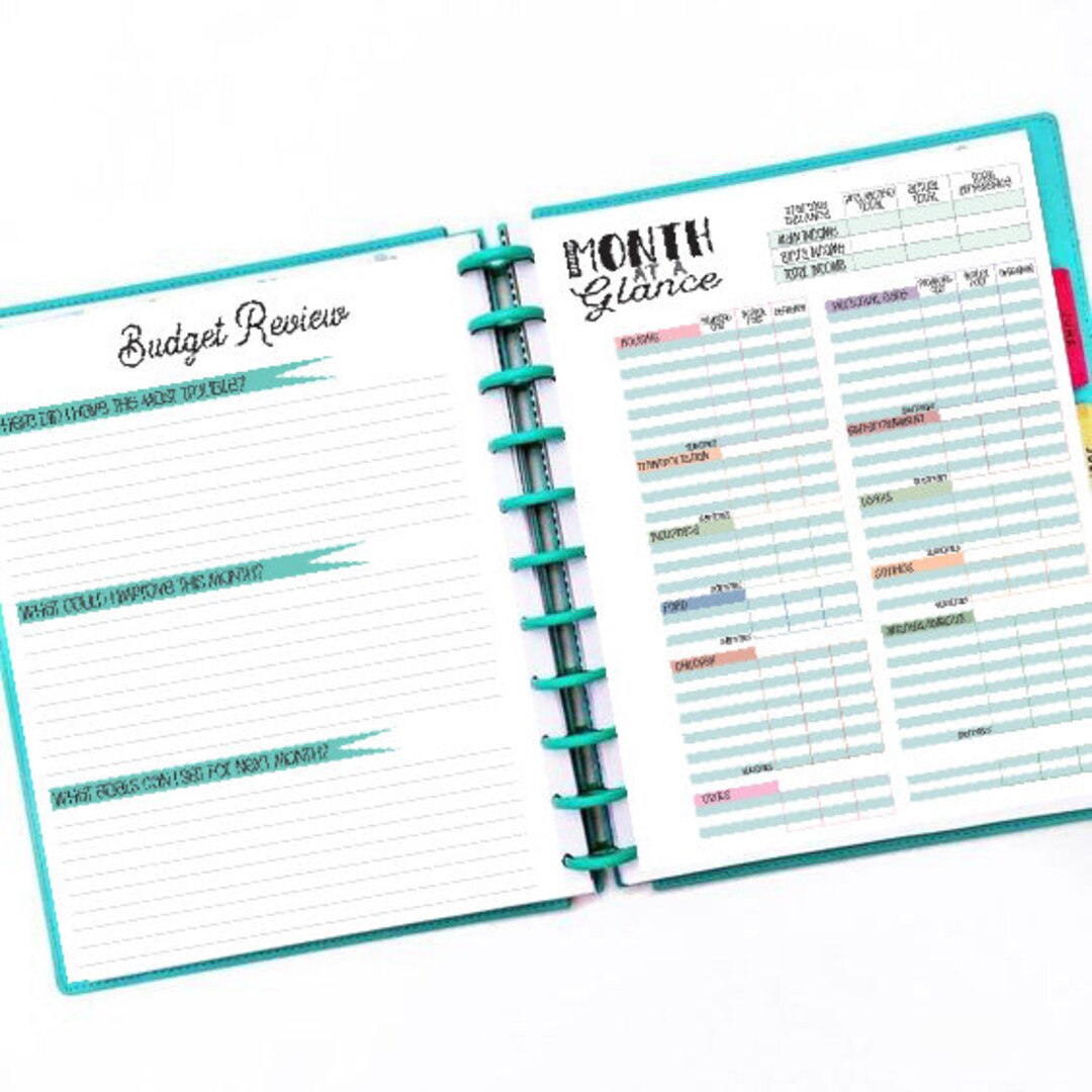 Happy Planner - BIG Size - Budget Review - Unlabeled - Etsy