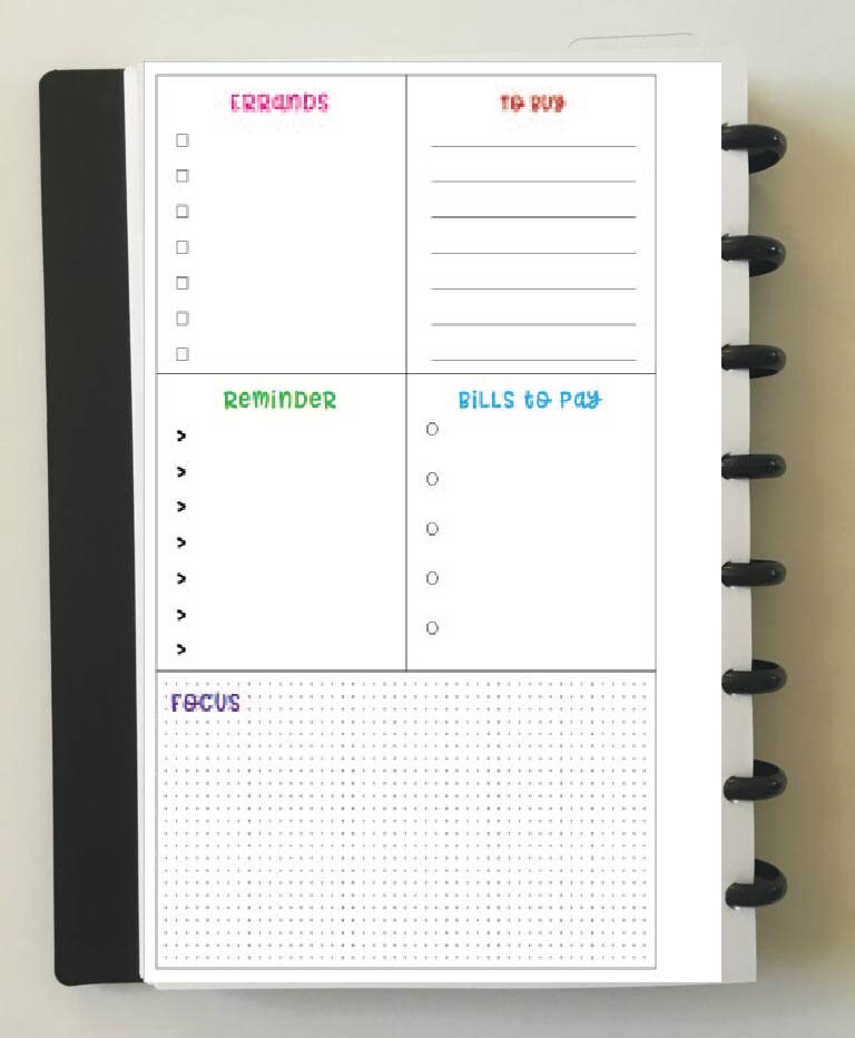 TUL Planner Printable Super Mom Weekly Layout new Version Undated Plain ...