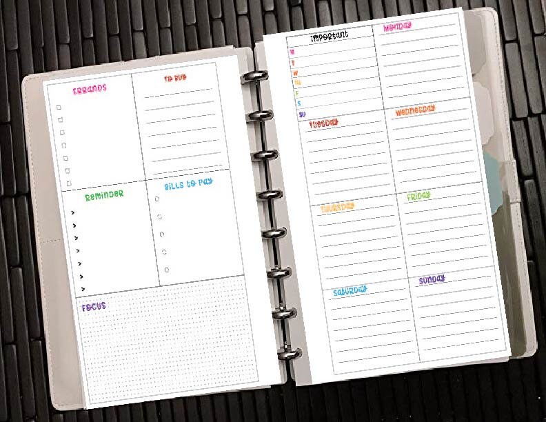 TUL Planner Printable Super Mom Weekly Layout new Version Undated Plain ...