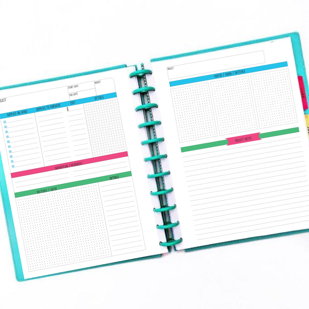 Happy Planner Printable Miss Maker Extras Big Project Sheets - Etsy