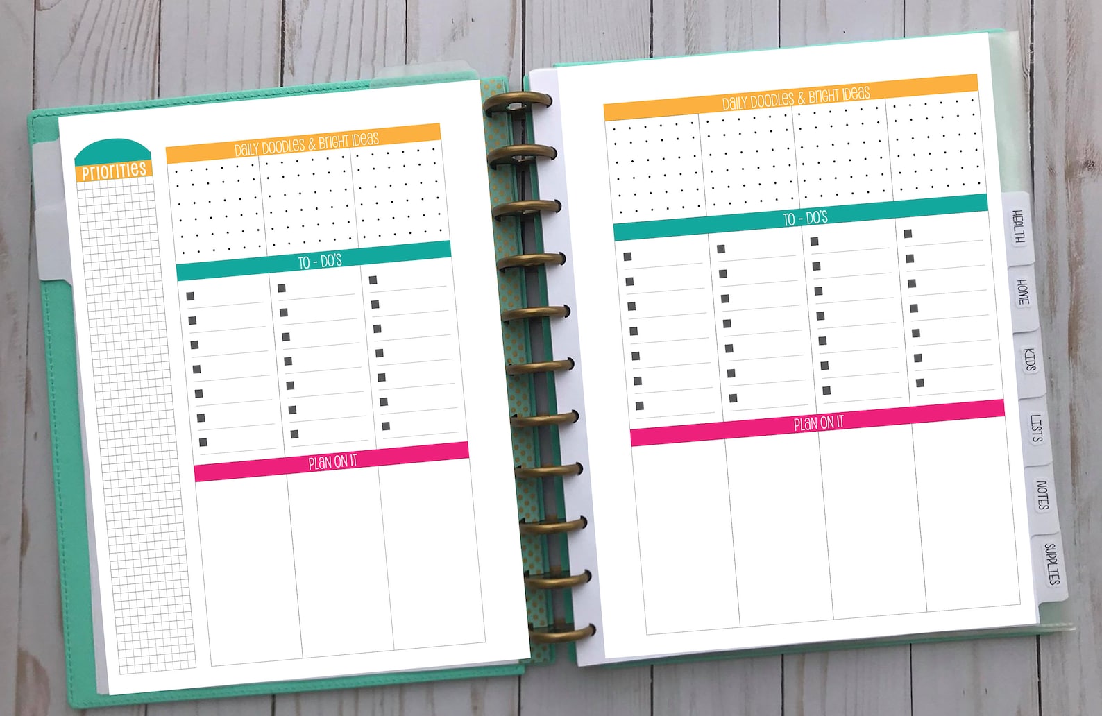 Happy Planner Printable Miss Maker Weekly Layout BIG Size Undated Plain ...