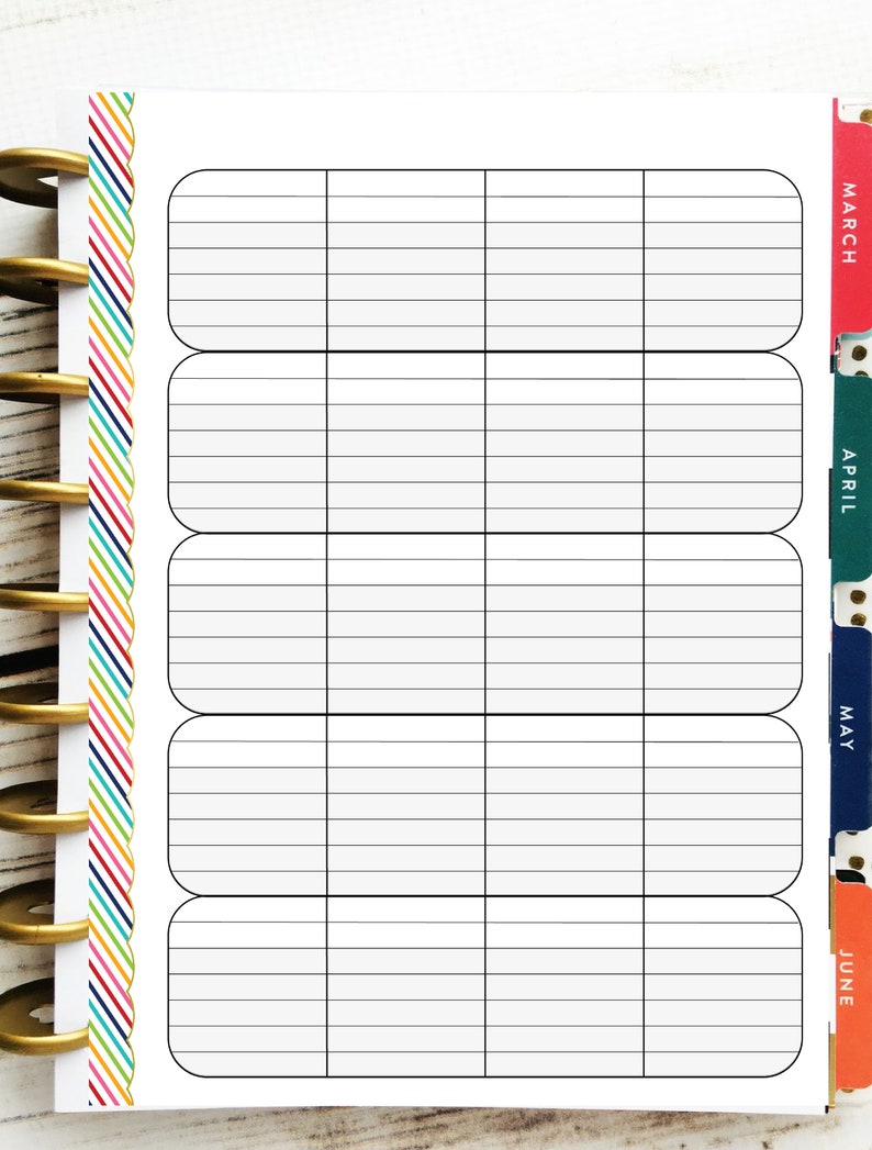 Happy Planner Printable - Classic - Teacher - Lesson Plan - One Week ...