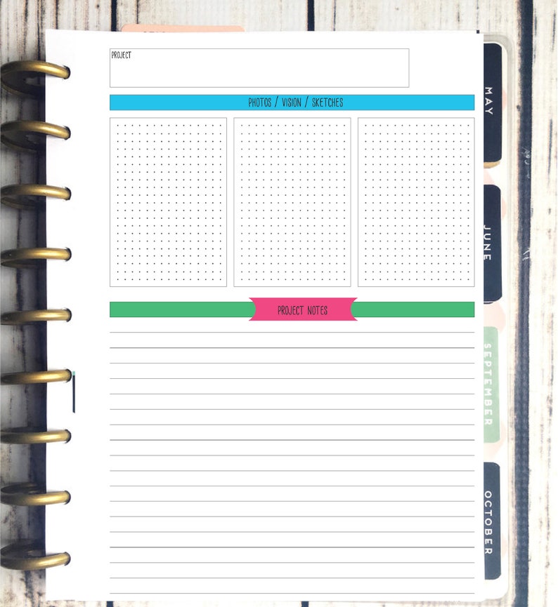 Happy Planner Printable Miss Maker Extras Project Sheets - Etsy