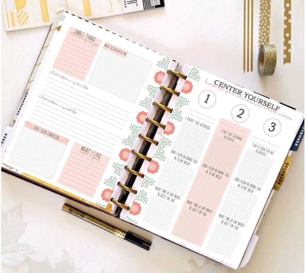 Happy Planner Printable Wellness Expansion Self Care - Etsy