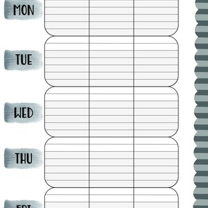 Happy Planner Printable Classic Teacher Lesson Plan One Week Undated ...