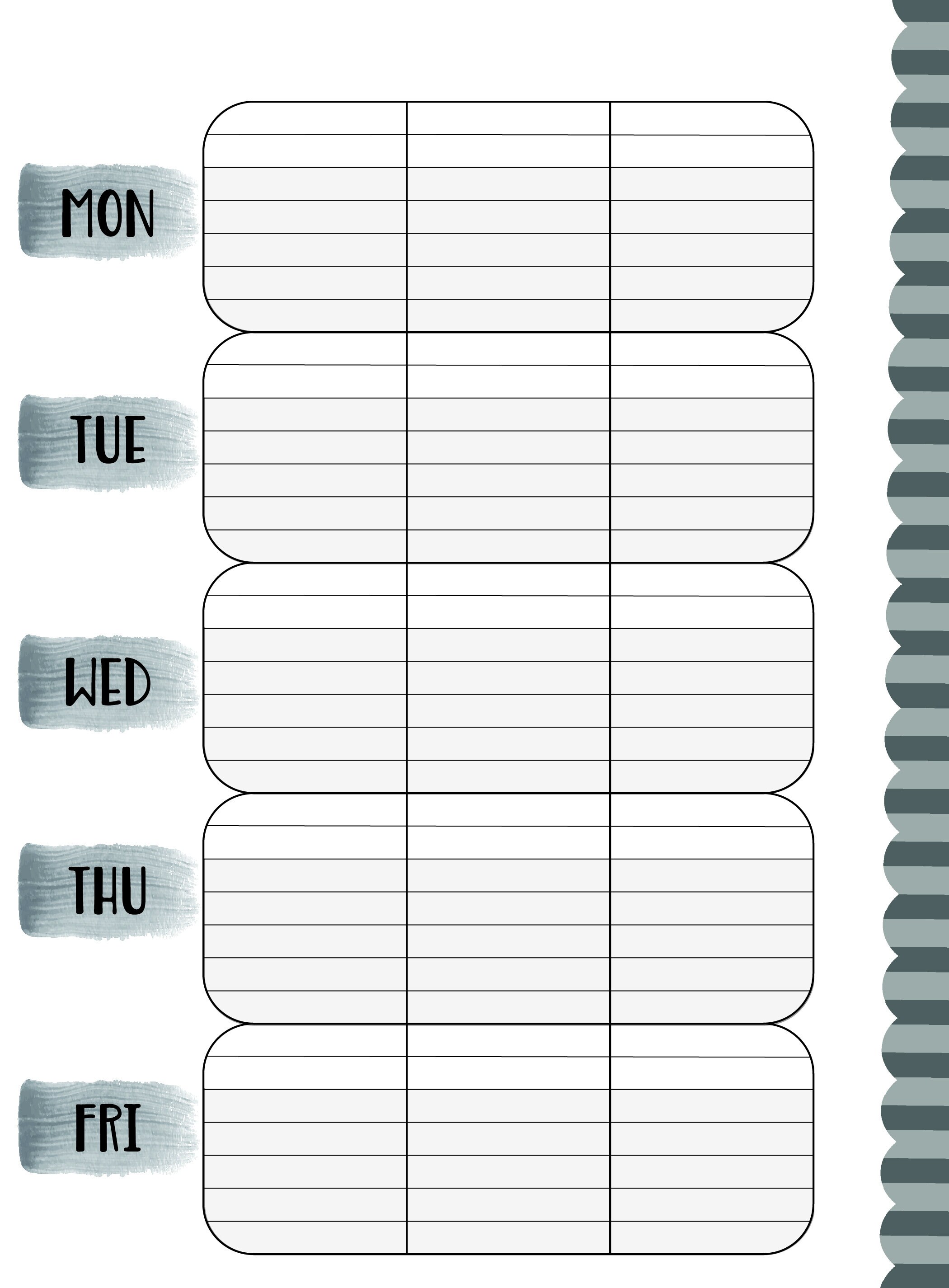Happy Planner Printable Classic Teacher Lesson Plan One Week Undated ...