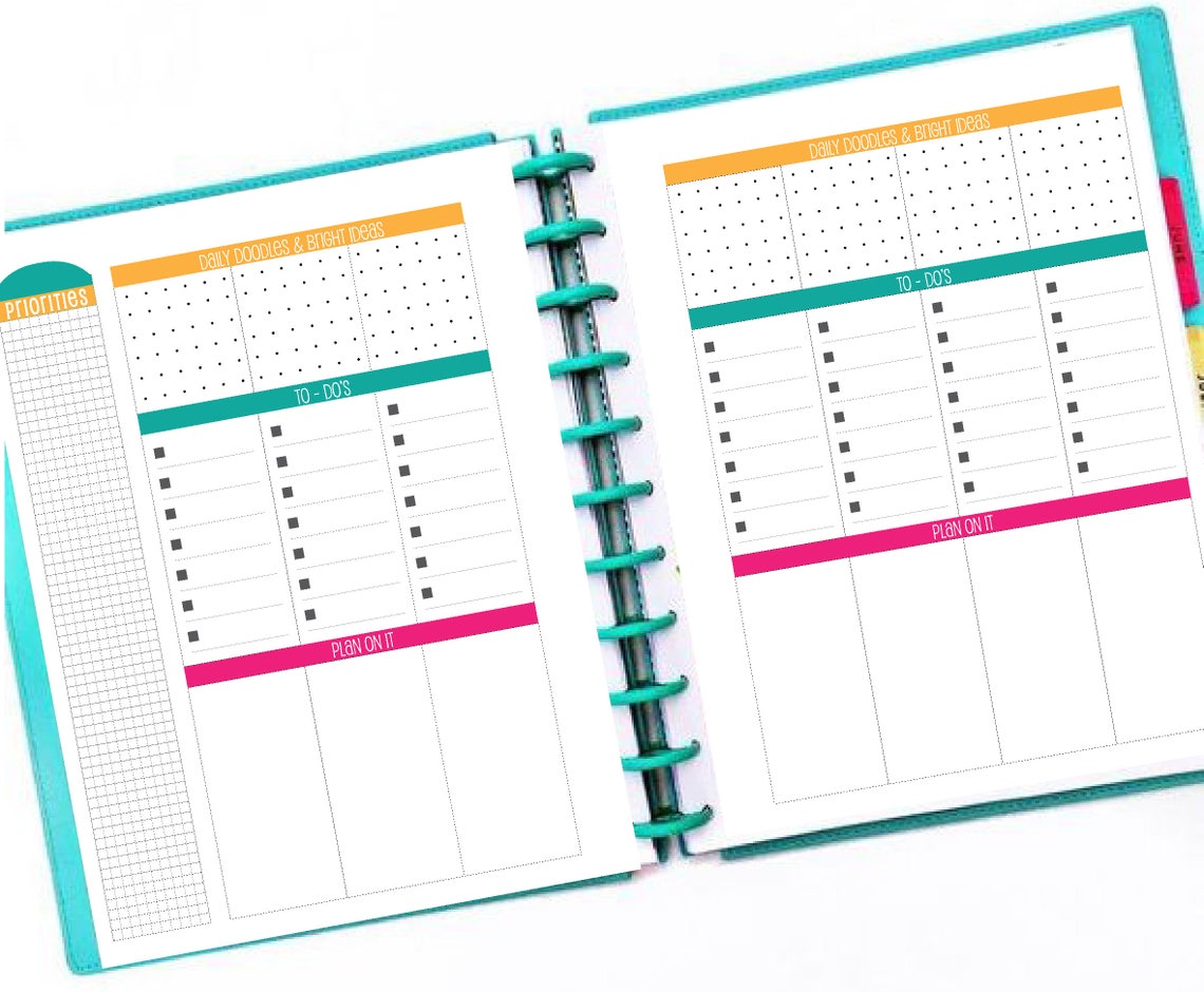 Happy Planner Printable Miss Maker Weekly Layout BIG Size Undated Plain ...