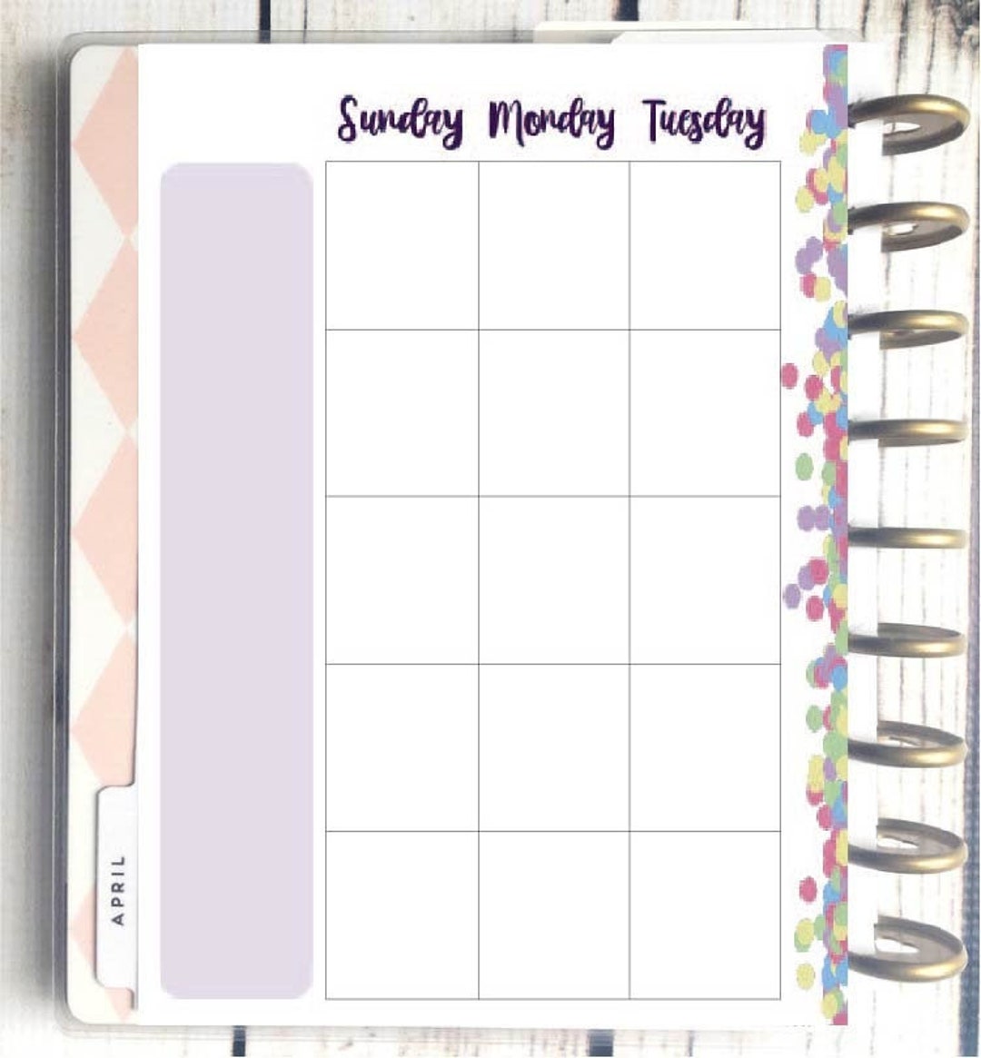 Happy Planner Printable Spring Themed V2 Monthly Weekly Daily Work ...