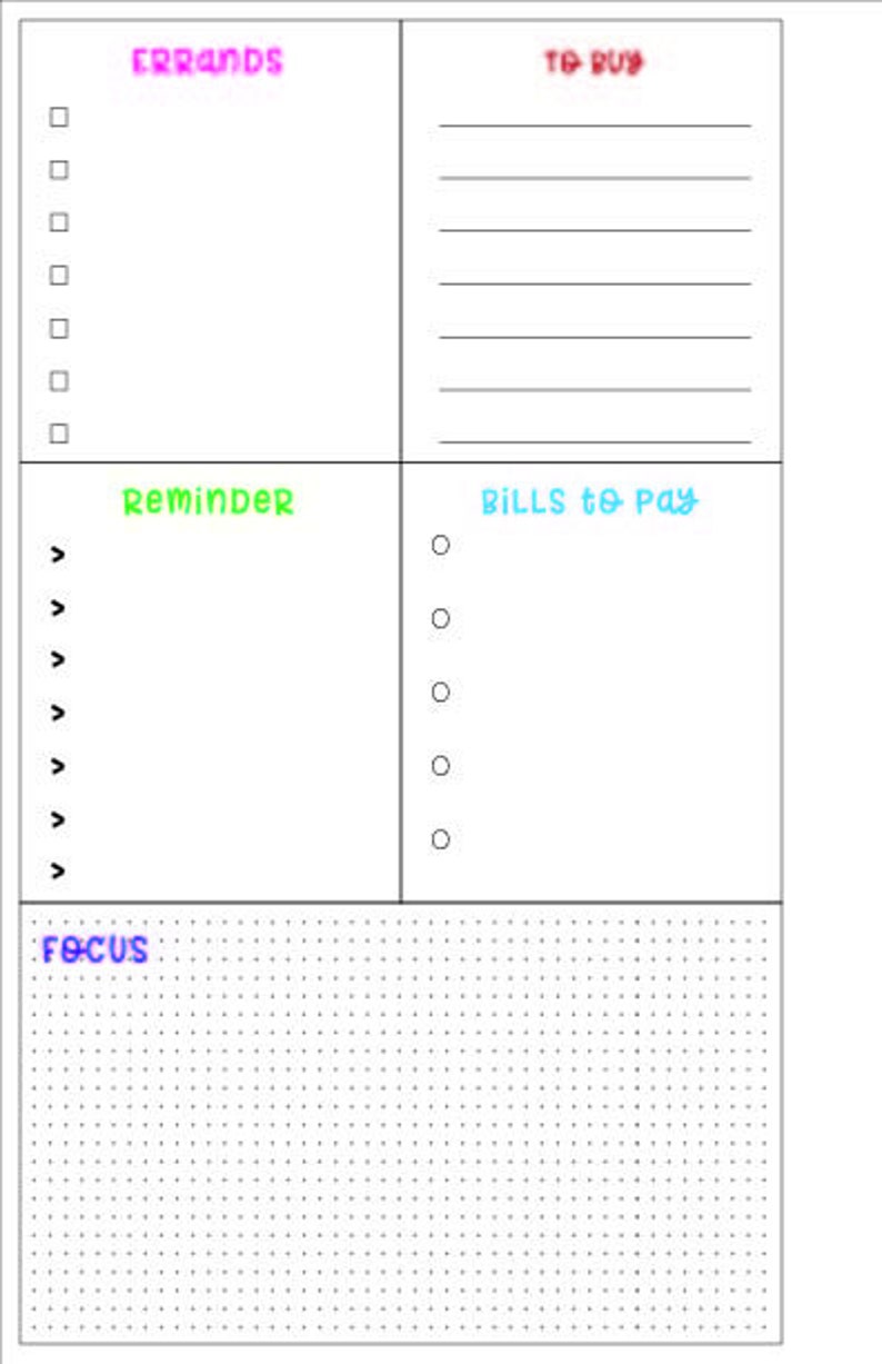TUL Planner Printable Super Mom Weekly Layout new Version Undated Plain ...