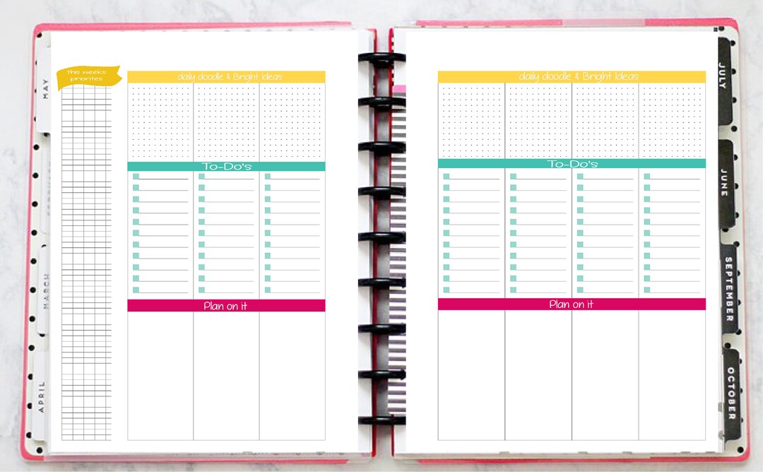 Happy Planner Printable Miss Maker Weekly Layout Classic Size Undated ...