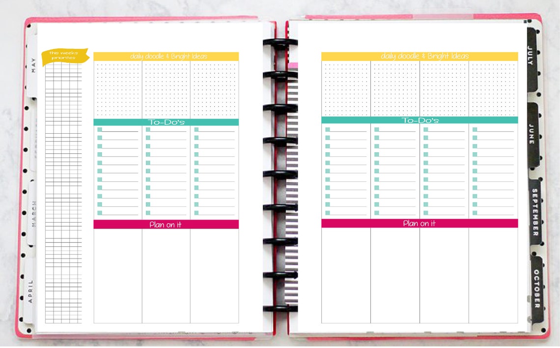 Happy Planner Printable Miss Maker Weekly Layout Classic Size Undated ...
