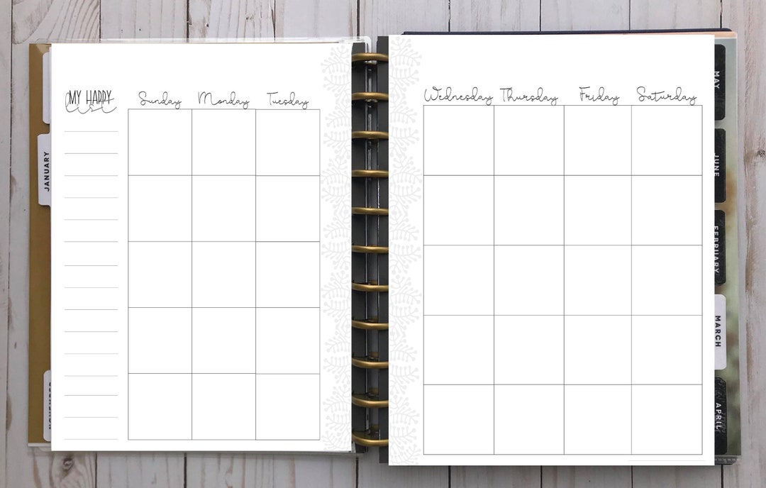 Happy Planner Printable - BIG Size - Wellness - Full Expansion - Pretty ...