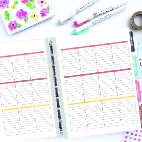 Happy Planner Printable Classic Size Lined Notes Page - Etsy