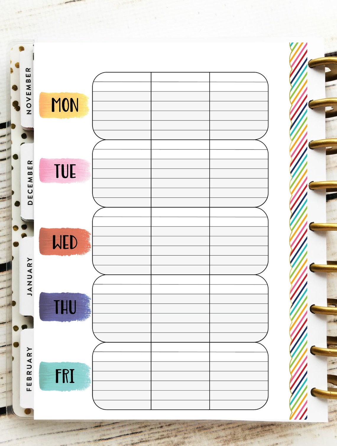 Happy Planner Printable Classic Teacher Lesson Plan - Etsy