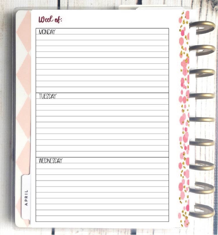Happy Planner Printable Winter Themed V1 Monthly Weekly Daily Work ...