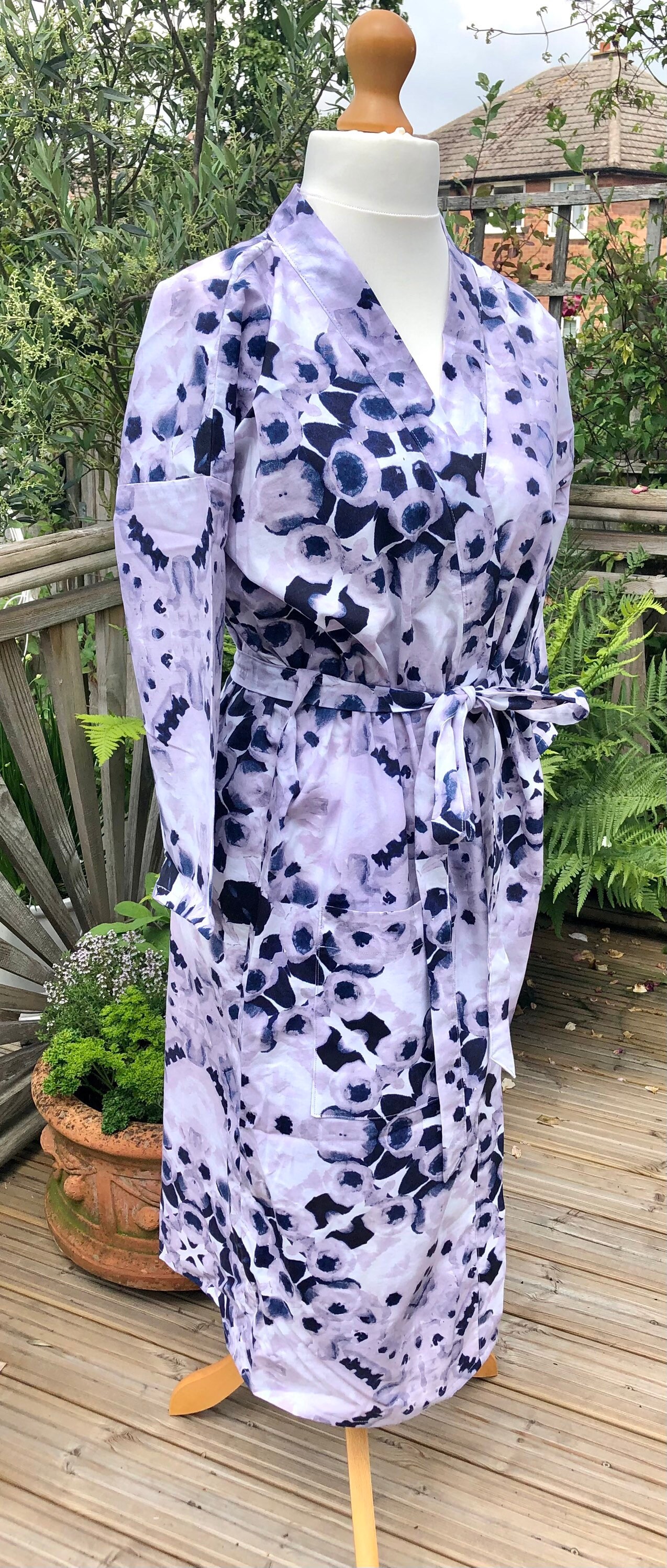 Adult dressing gown/robe created from repurposed fabric. Part | Etsy