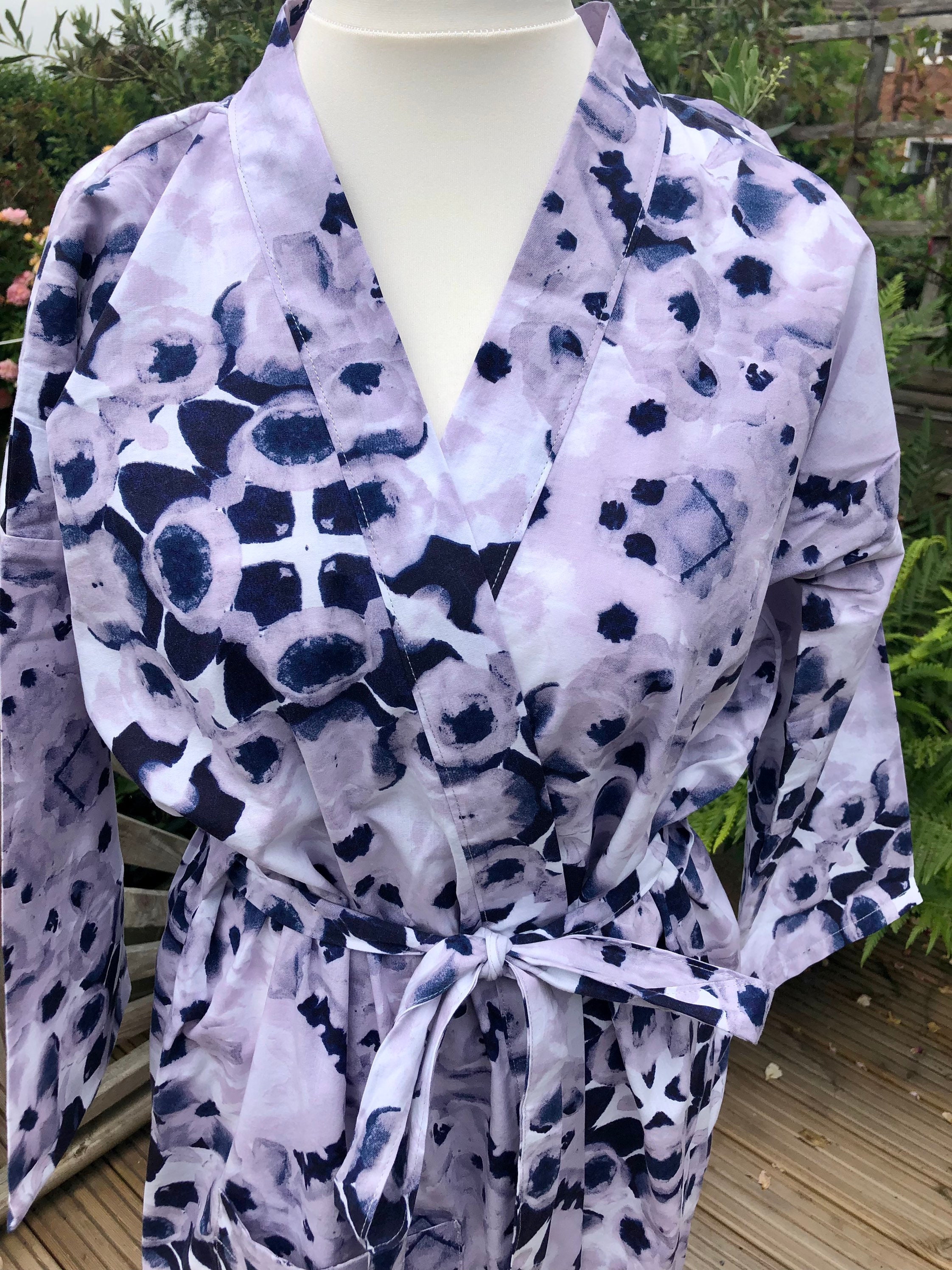 Adult Dressing Gown/robe Created From Repurposed Fabric. Part - Etsy UK
