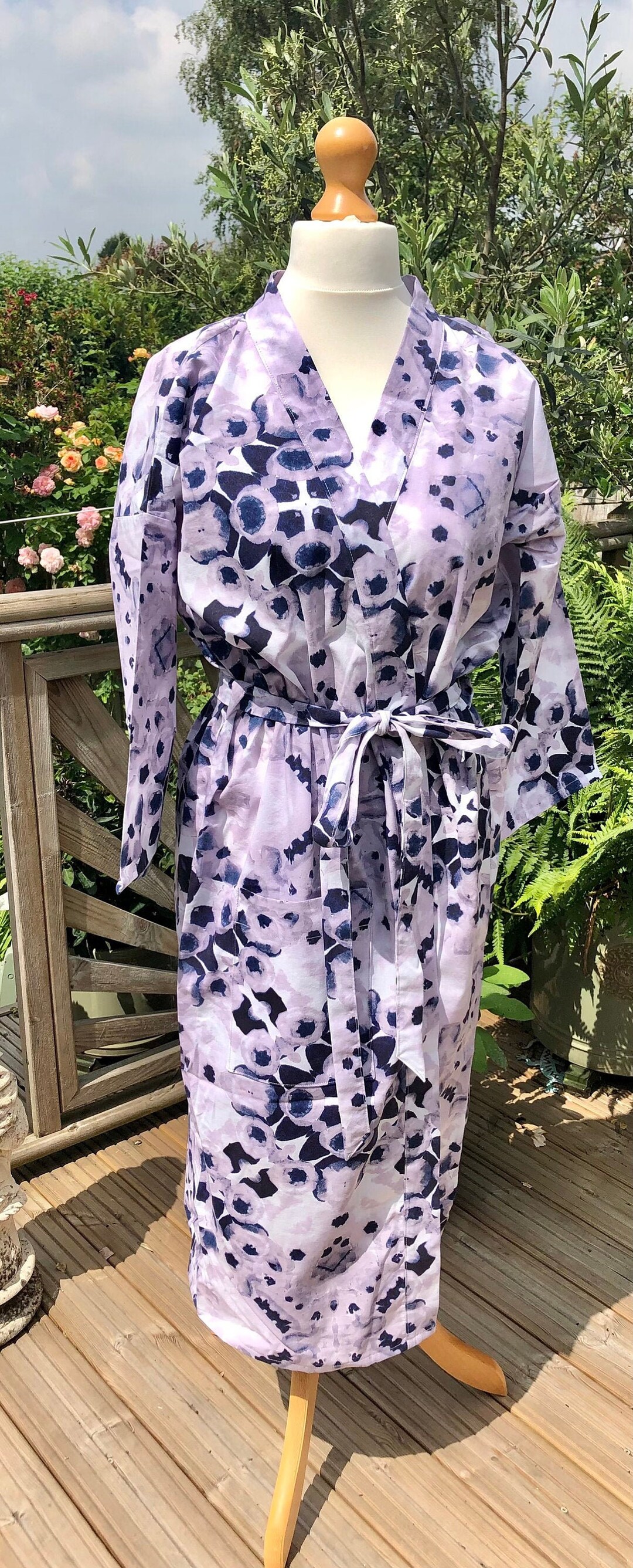 Adult Dressing Gown/robe Created From Repurposed Fabric. Part - Etsy UK