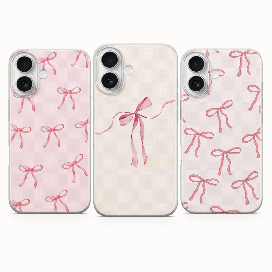 Pink Bows Phone Case Bow Cover for iPhone 17air 17pro Max 16e 16pro 15 ...