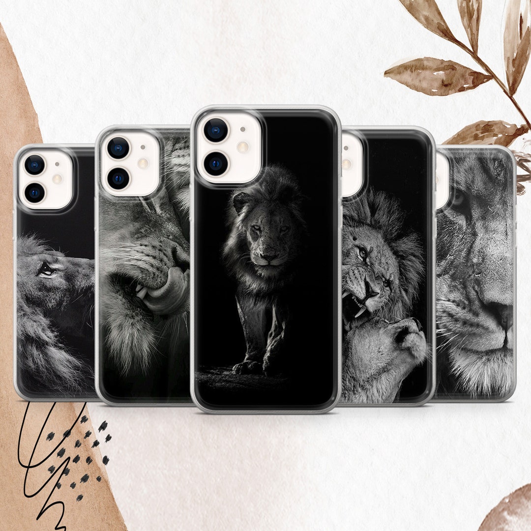 Lion Case Cute Lion Print Cover for iPhone 16e 16pro Max 15pro 14 13 ...