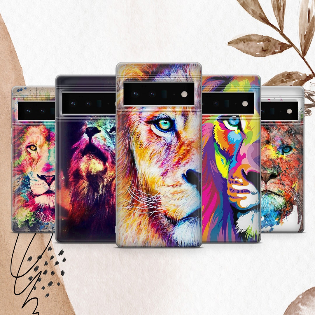 Lion Phone Case Colourful Lion Art Pattern Cover for Google Pixel 9 9A ...