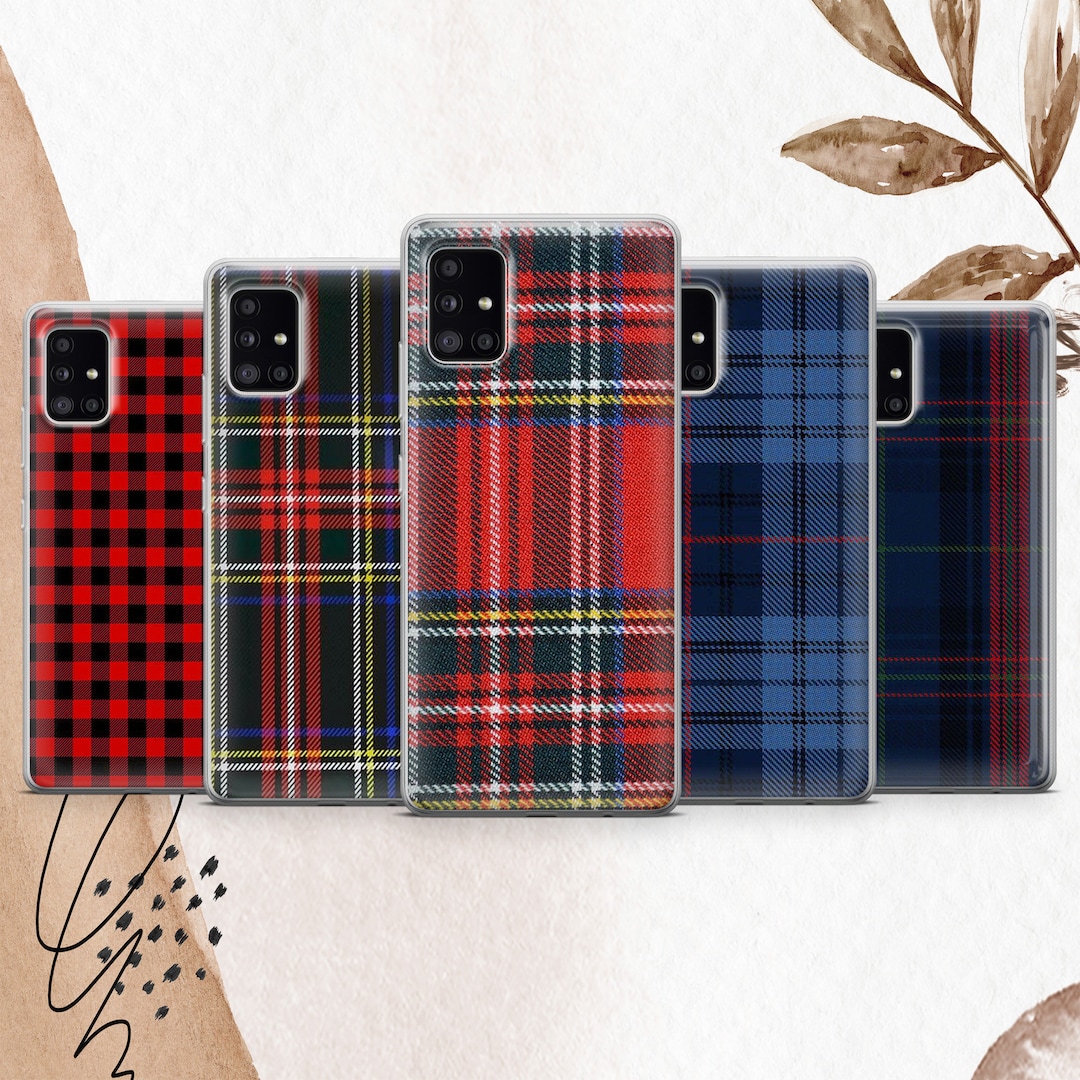 Plaid Phone Case Tartan Fabric Print Cover for Samsung S25 FE S25 Ultra ...