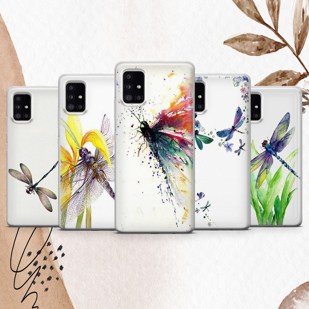 Dragonfly Phone Cover Watercolor Dragonfly Art Case for Samsung S25 S25 ...
