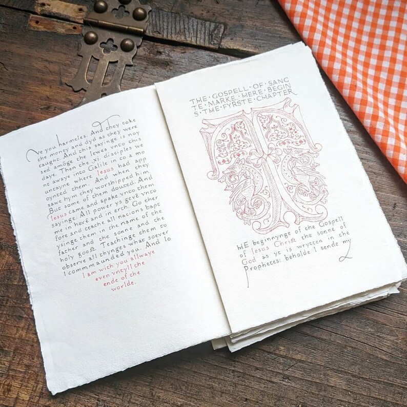 Handwritten Manuscript Custom Medieval Pages, Luxury Wedding Speech ...