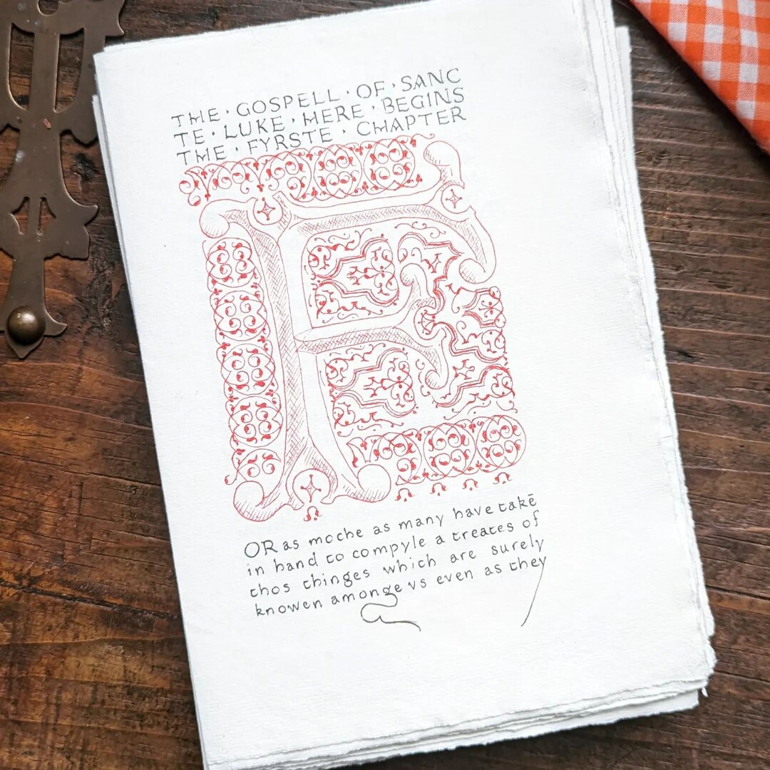 Handwritten Manuscript Custom Medieval Pages, Luxury Wedding Speech ...