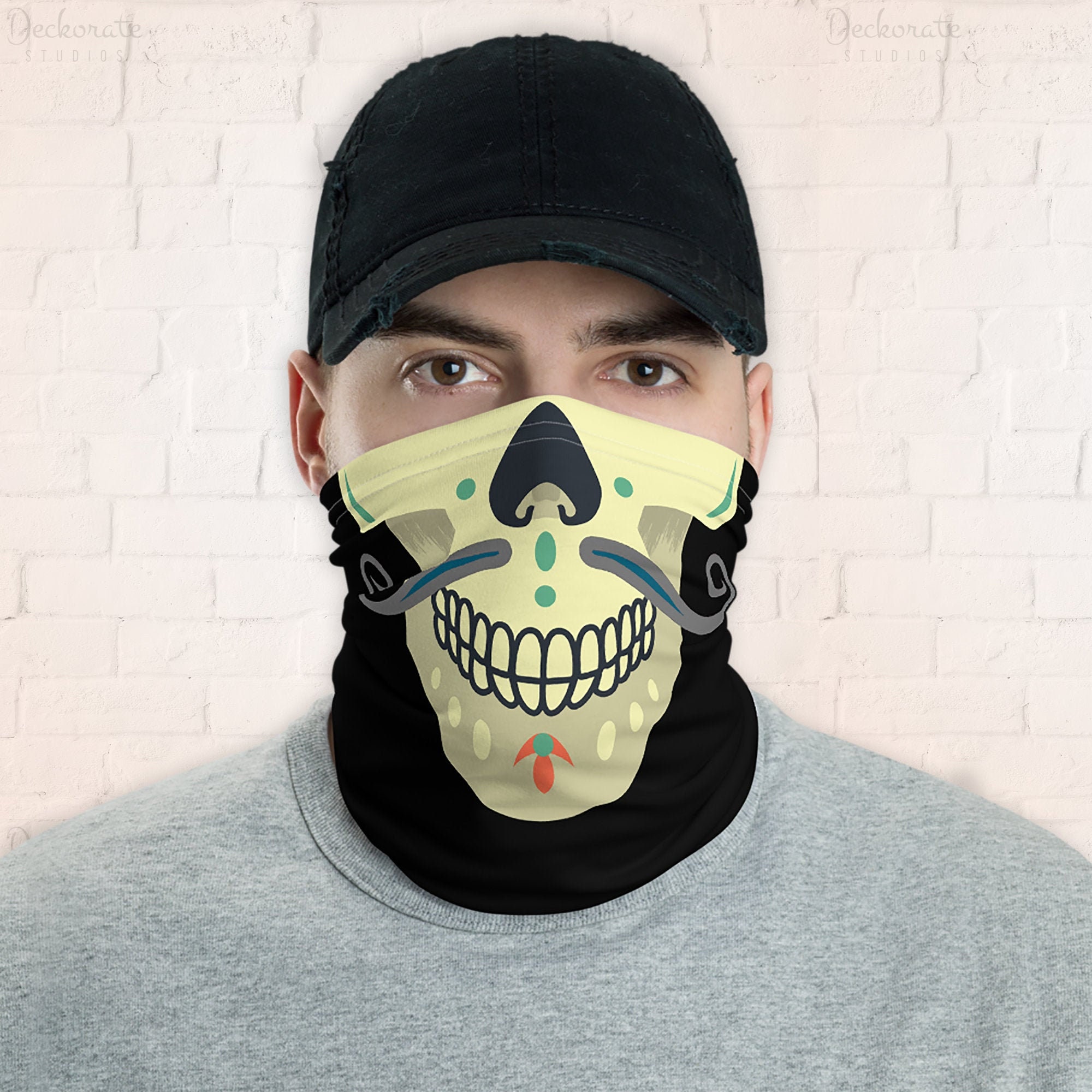 Halloween Face Mask, Skeleton Neck Gaiter, Horror Facemask, Funny Skull ...