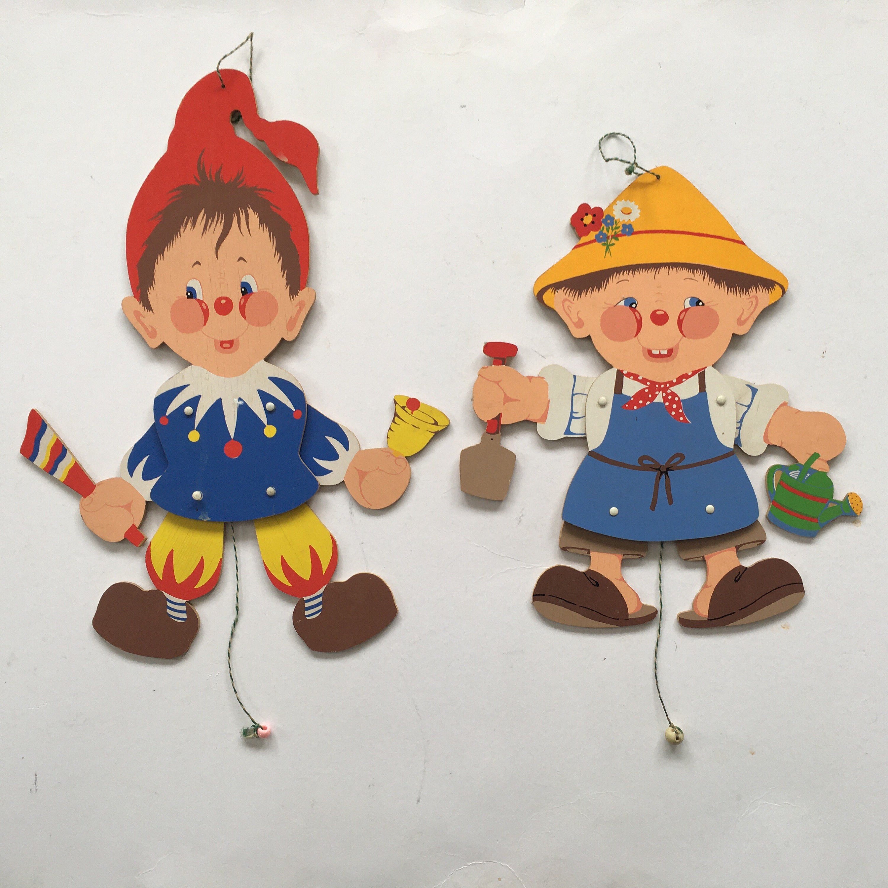 Vintage German Pull String Puppets Childs Toys Wood Puppets | Etsy