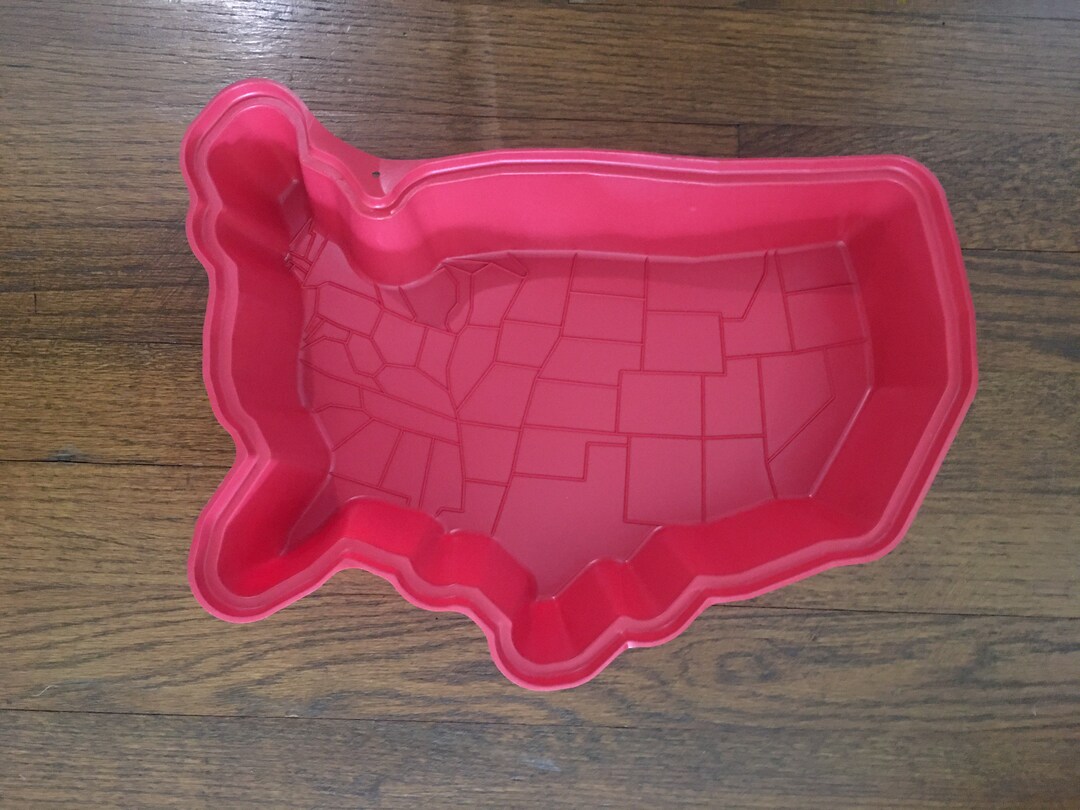 Vintage Jello Mold 1996 USA Mold Jell-o Gelatin USA Map United States ...
