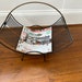 Vintage MCM Magazine Stand Black Metal Mesh Retro Magazine Rack - Etsy
