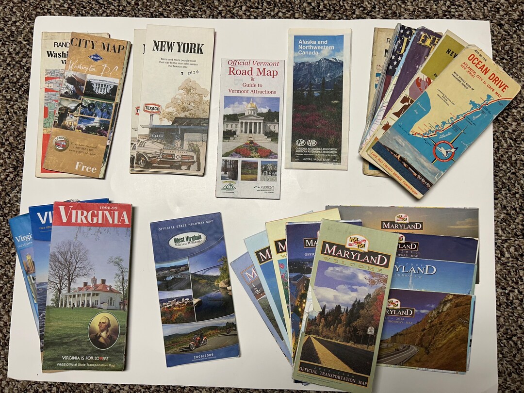 Lot of 24 Assorted Vintage Travel Maps Scrapbooking Crafting - Etsy